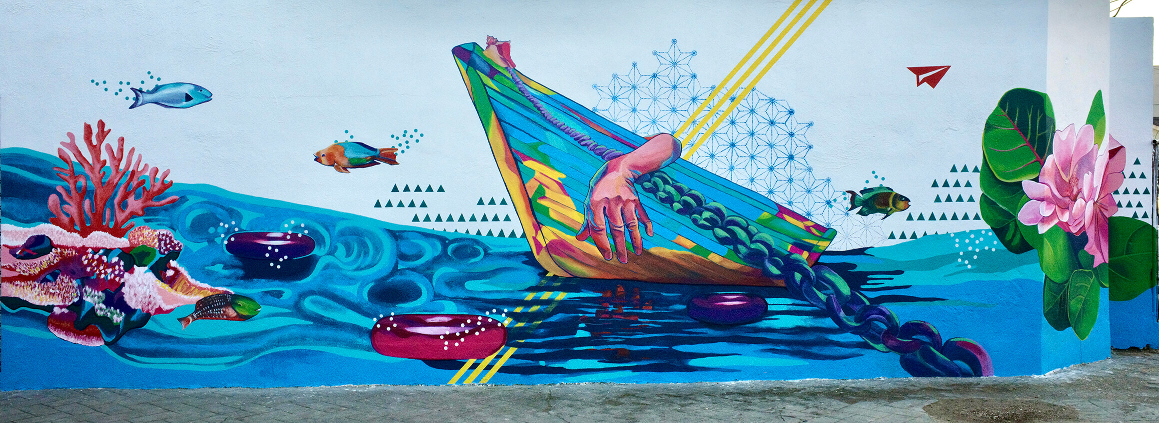 Fear and Wonder by Silvia Lopez Chavez for The Outlaw Ocean Mural Project